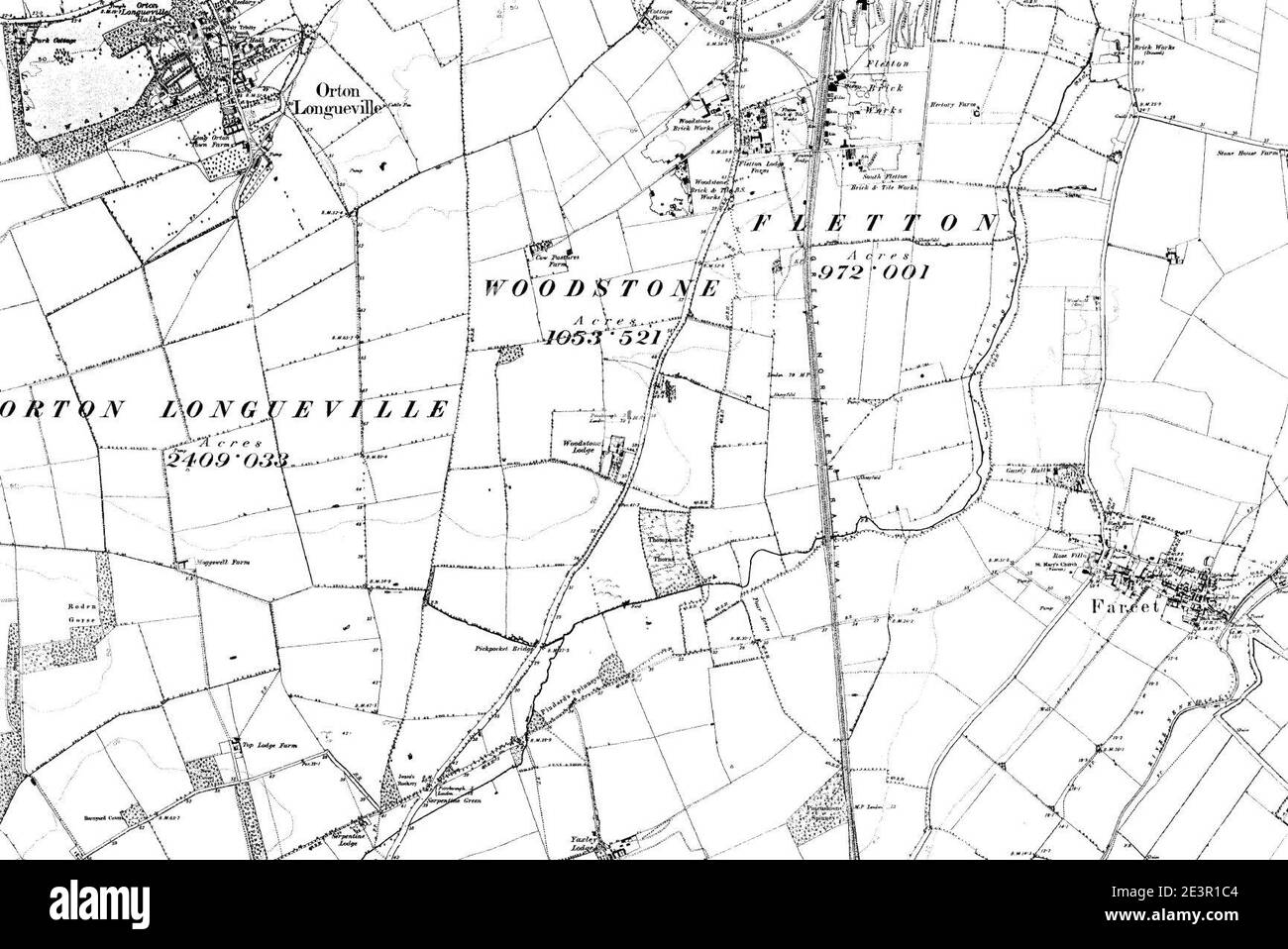 Map of Huntingdonshire OS Map name 005-NE, Ordnance Survey, 1889-1892 ...