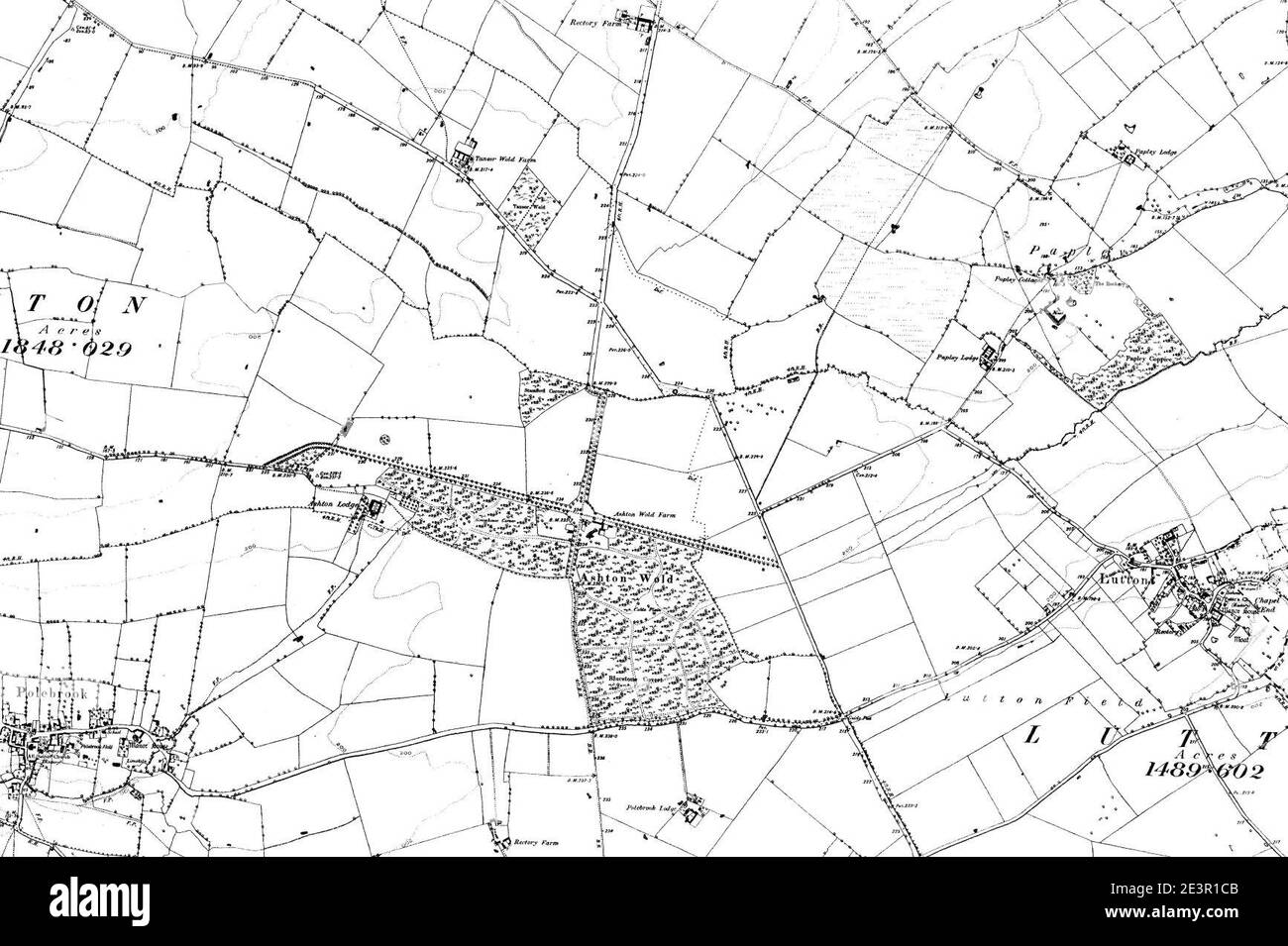 Map of Huntingdonshire OS Map name 008-NE, Ordnance Survey, 1889-1892 ...