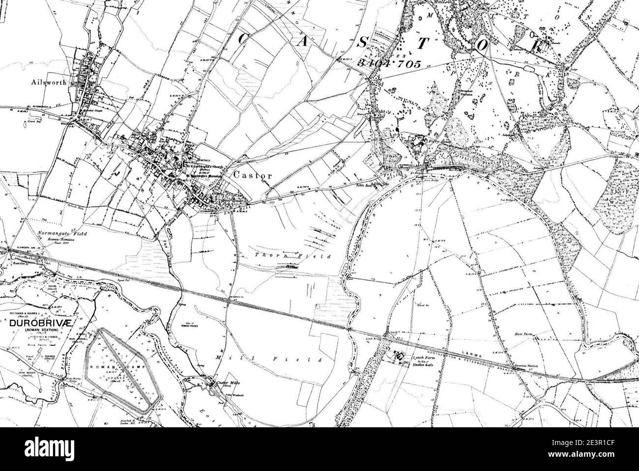 Map of Huntingdonshire OS Map name 002-SW, Ordnance Survey, 1889-1892 ...