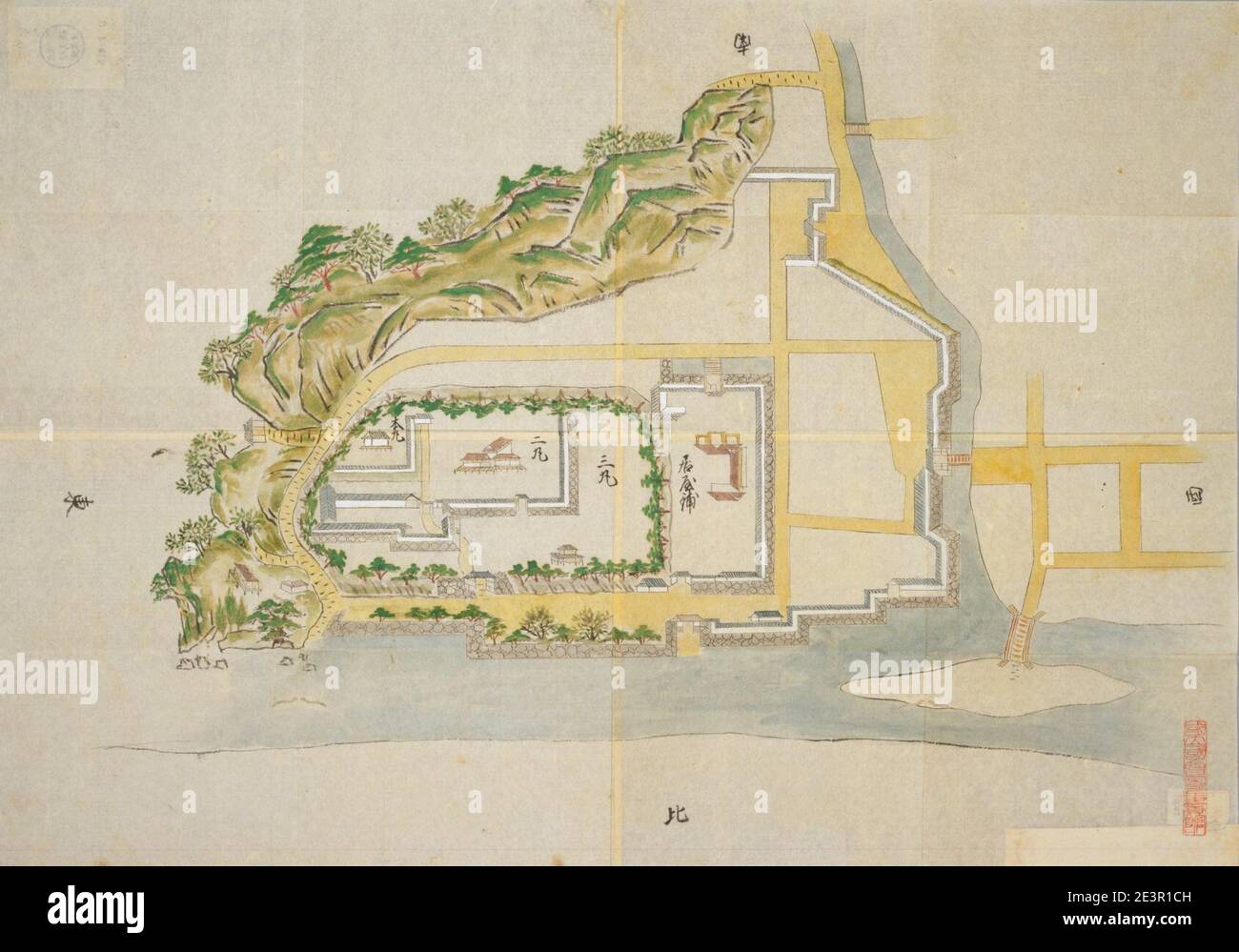 Map of Hitoyoshi jou 1 Stock Photo - Alamy