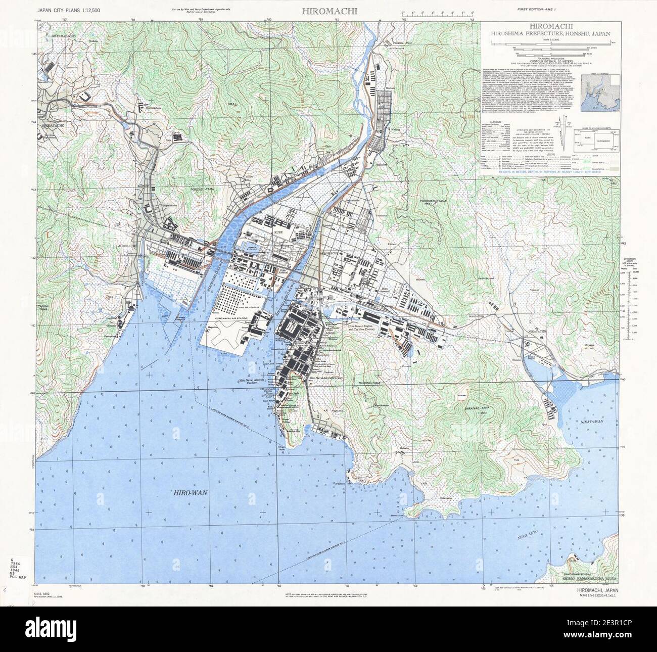 Map of Hiro , kure 1945 Stock Photo - Alamy