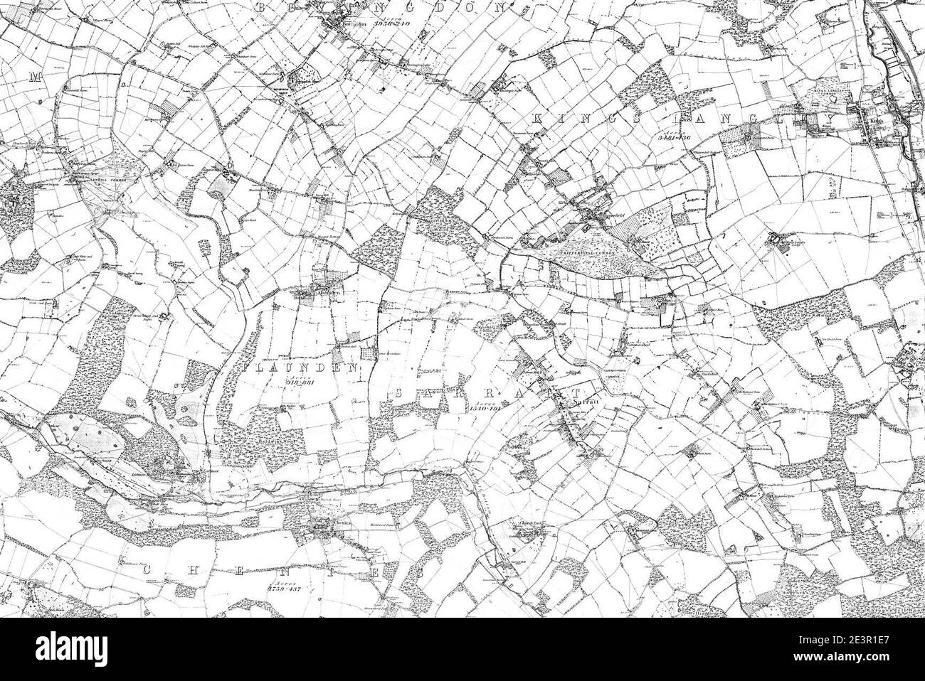 Map of Hertfordshire Sheet 038, Ordnance Survey, 1873-1885 Stock Photo ...