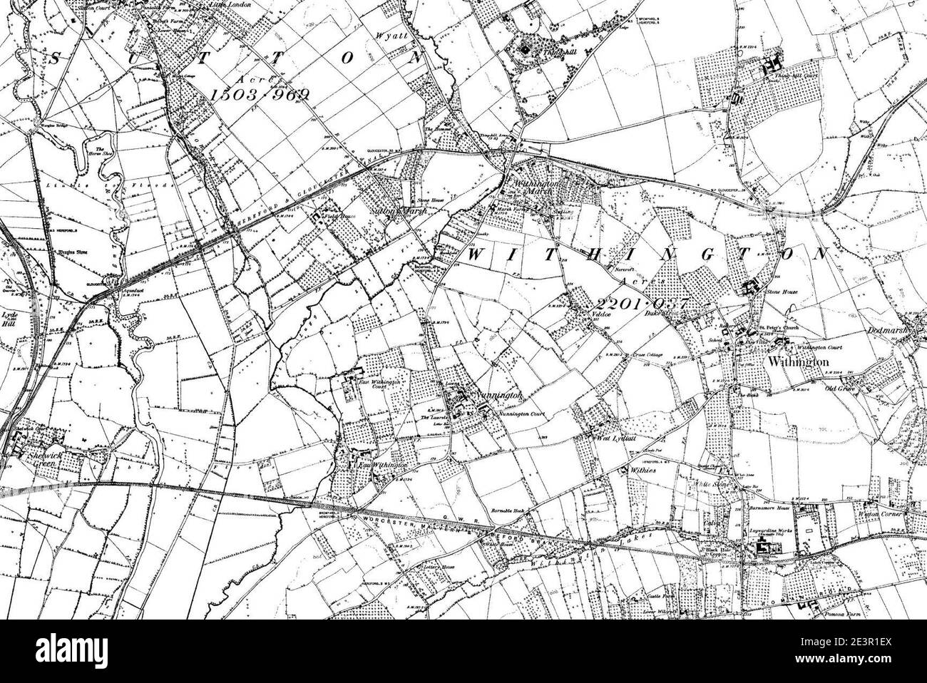 Map of Herefordshire OS Map name 034-NW, Ordnance Survey, 1884-1892 ...