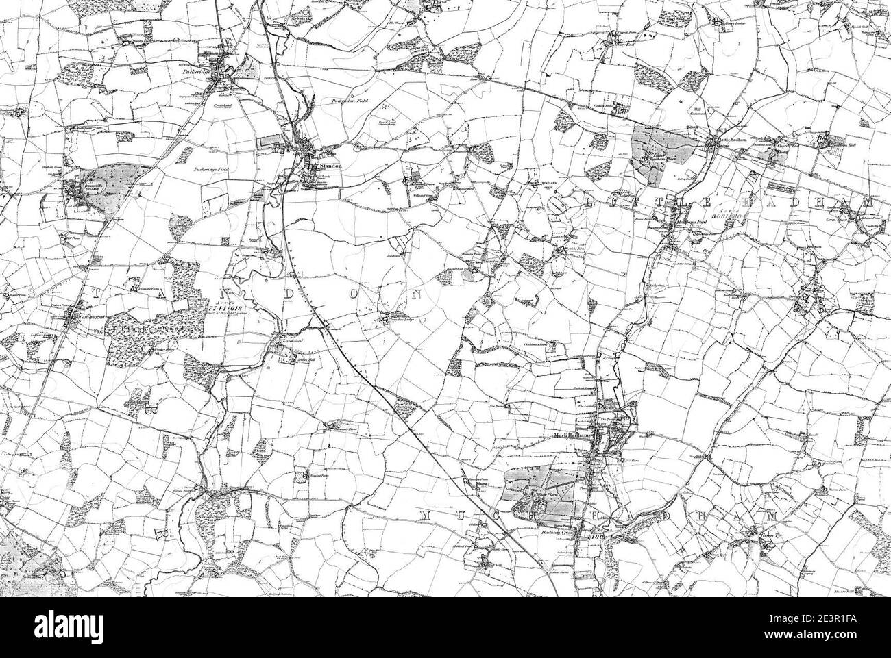 Map of Hertfordshire Sheet 022, Ordnance Survey, 1873-1885 Stock Photo ...