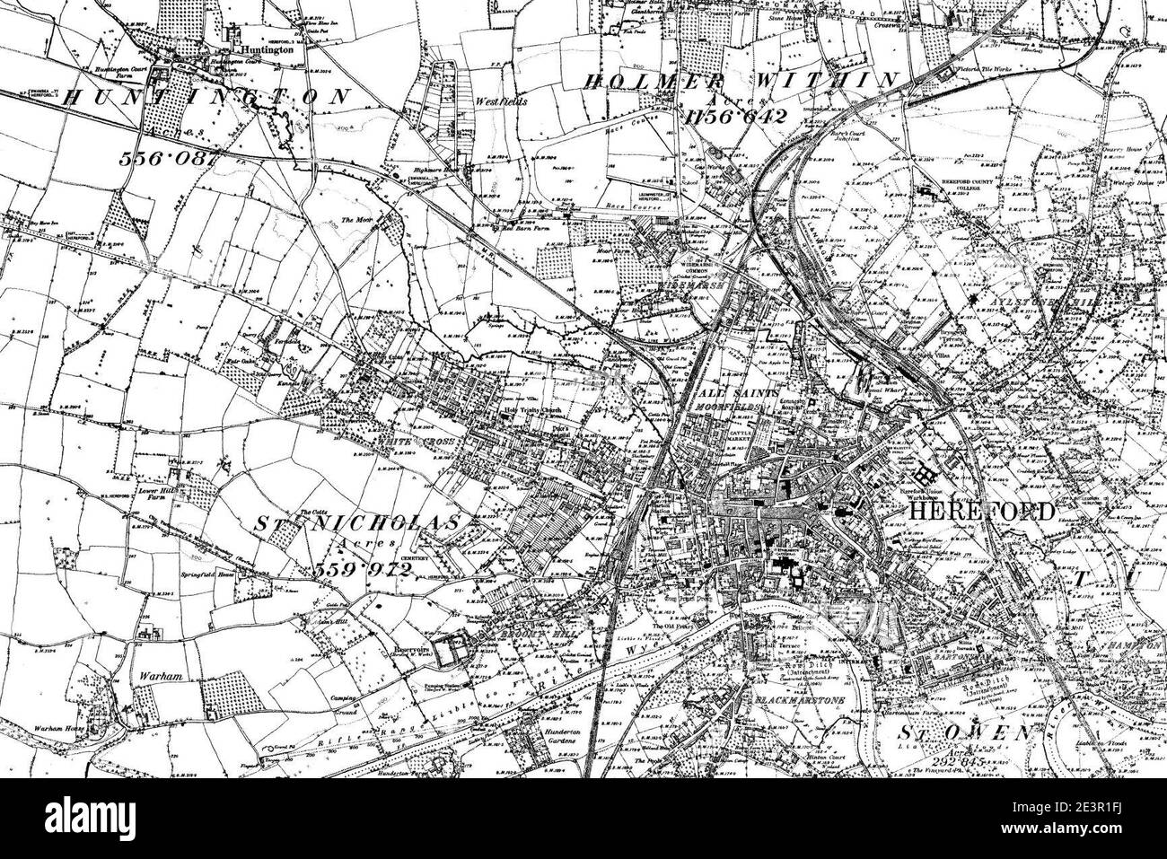 Map of Herefordshire OS Map name 033-SE, Ordnance Survey, 1884-1892 ...