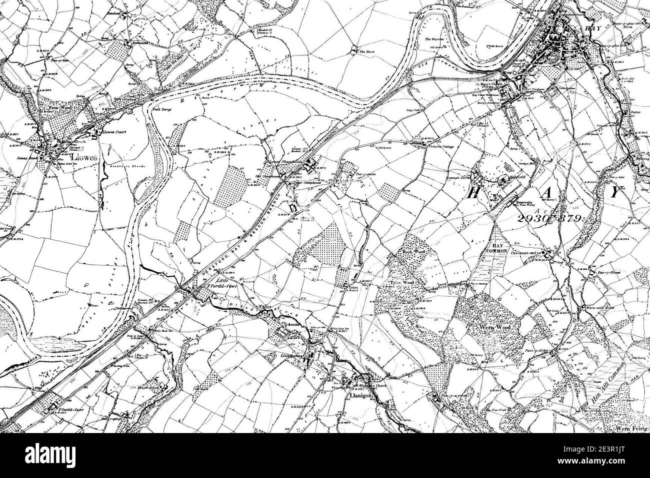 Map of Herefordshire OS Map name 030-SE, Ordnance Survey, 1884-1892 ...