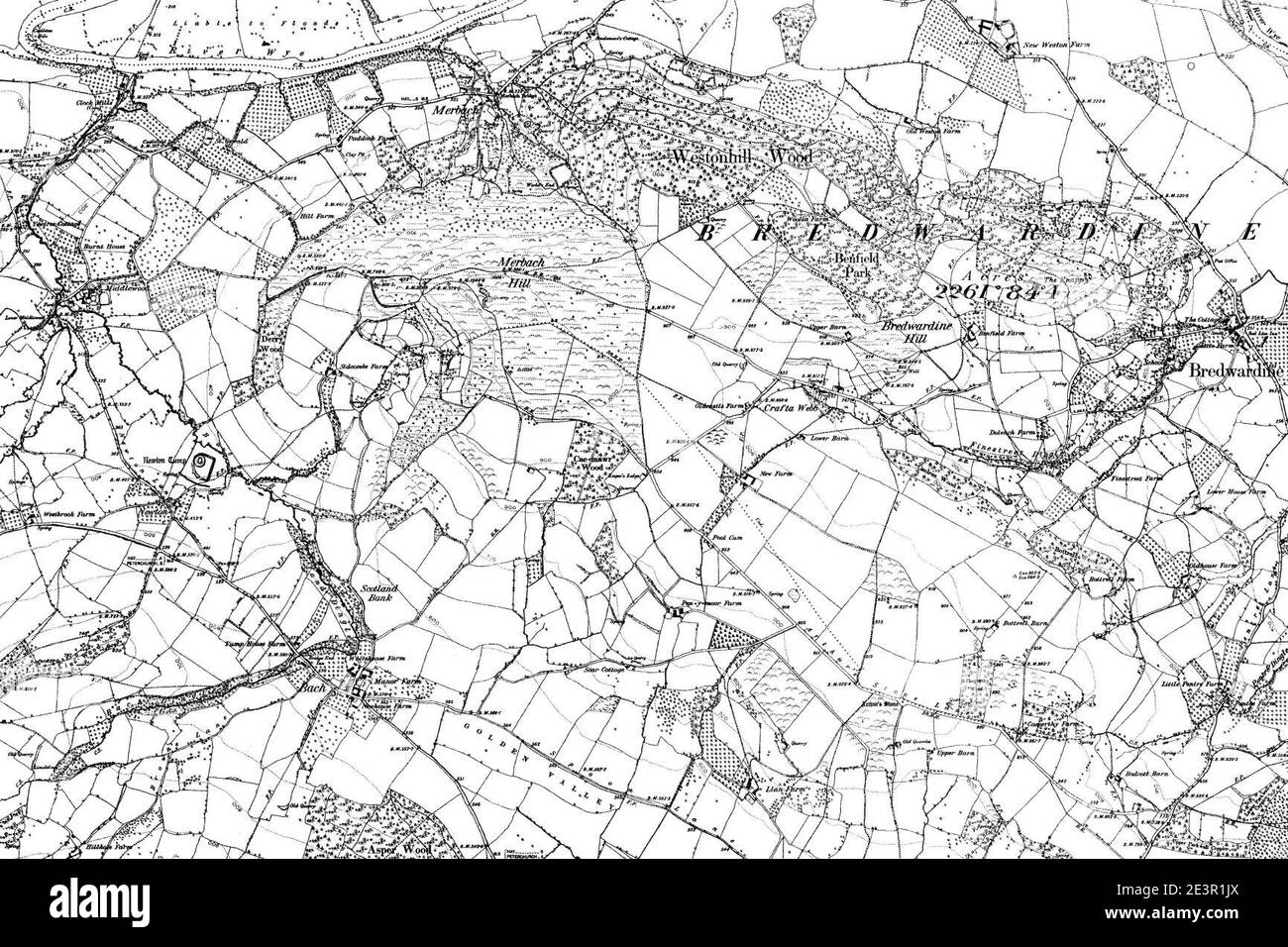Map of Herefordshire OS Map name 031-NE, Ordnance Survey, 1884-1892 ...