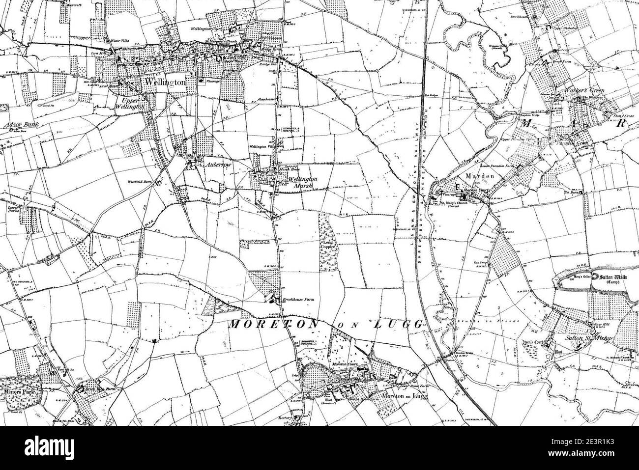 Map of Herefordshire OS Map name 026-SE, Ordnance Survey, 1884-1892 ...