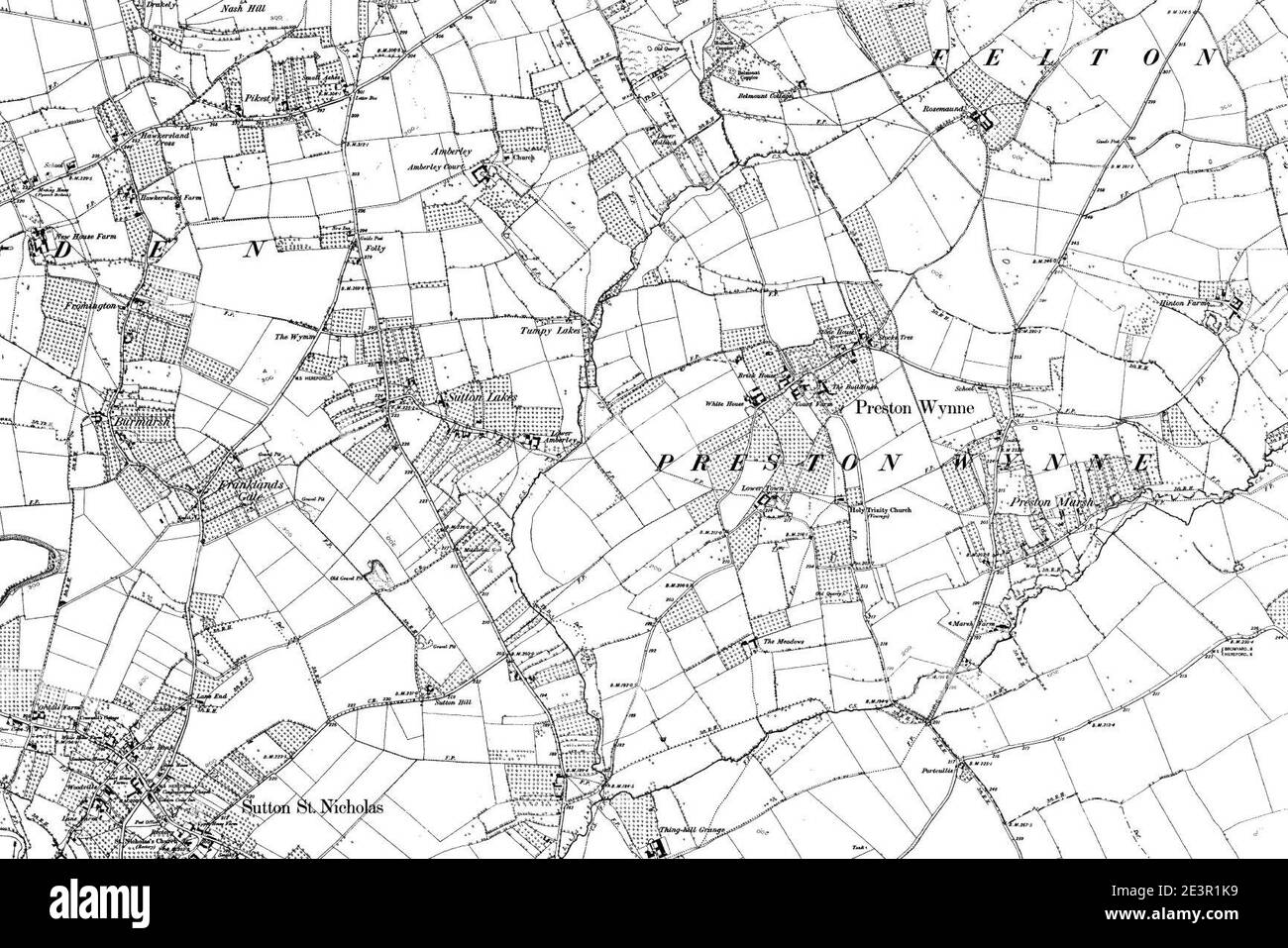 Map of Herefordshire OS Map name 027-SW, Ordnance Survey, 1884-1892 ...