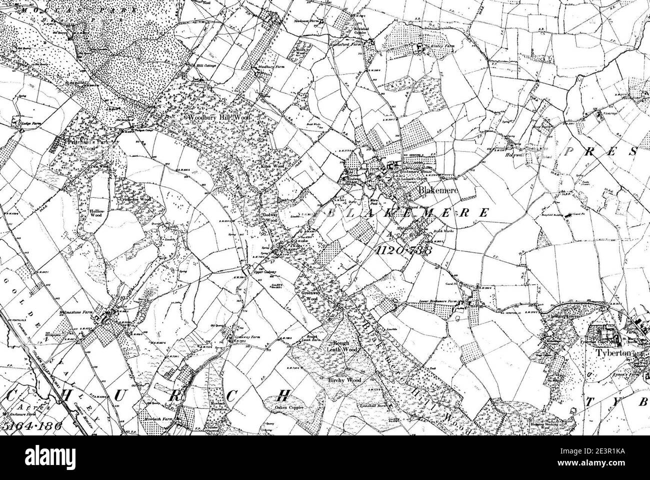 Map of Herefordshire OS Map name 032-SW, Ordnance Survey, 1884-1892 ...