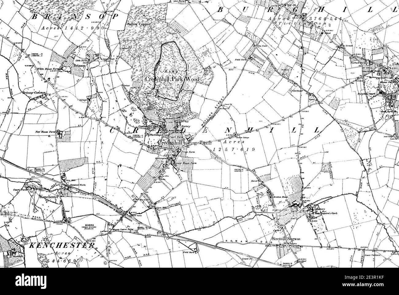 Map of Herefordshire OS Map name 033-NW, Ordnance Survey, 1884-1892 ...
