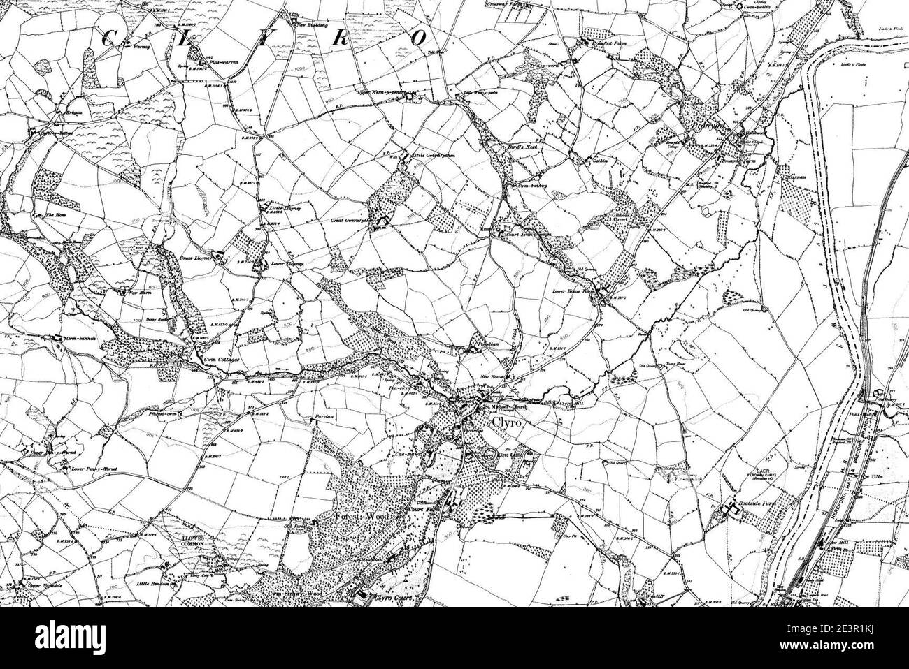 Map of Herefordshire OS Map name 030-NE, Ordnance Survey, 1884-1892 ...