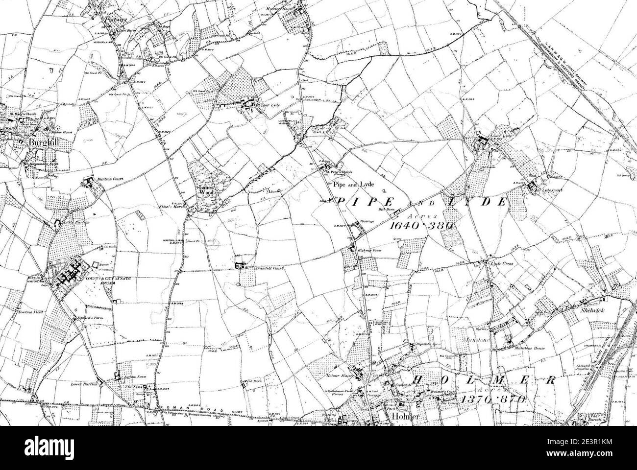 Map of Herefordshire OS Map name 033-NE, Ordnance Survey, 1884-1892 ...