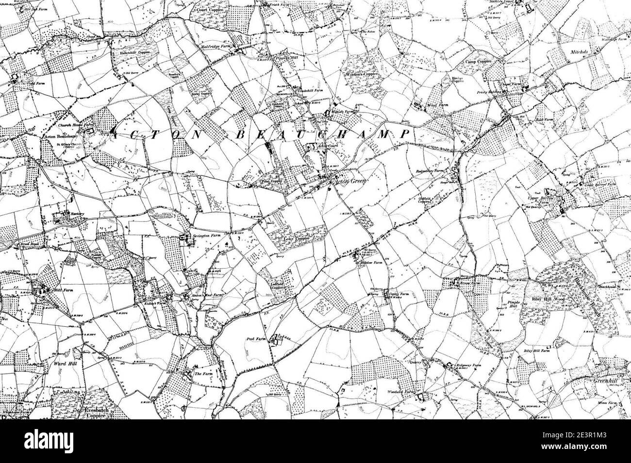 Map of Herefordshire OS Map name 028-NE, Ordnance Survey, 1884-1892 ...