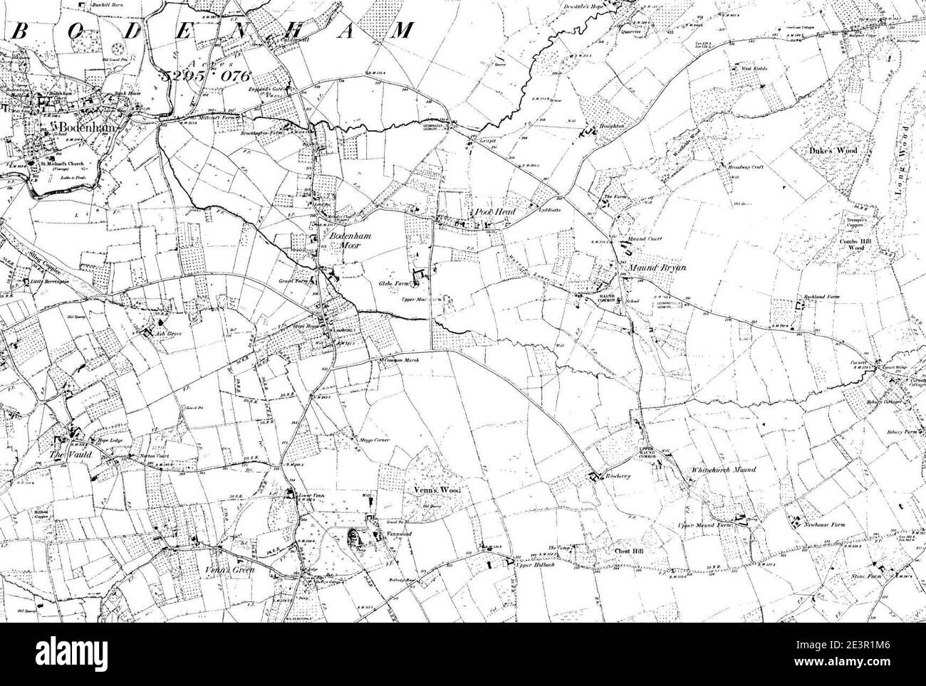 Map of Herefordshire OS Map name 027-NW, Ordnance Survey, 1884-1892 ...