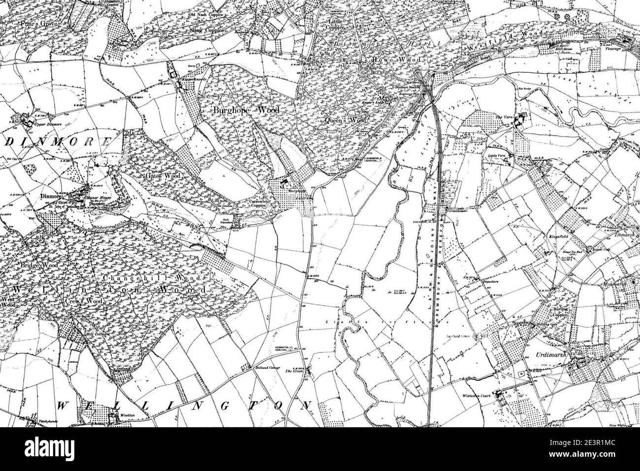 Map of Herefordshire OS Map name 026-NE, Ordnance Survey, 1884-1892 ...
