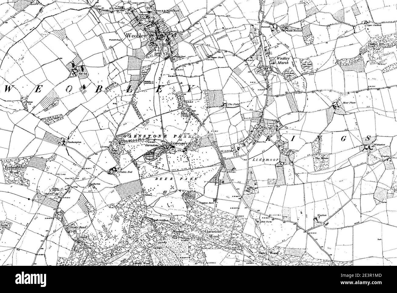 Map of Herefordshire OS Map name 025-NE, Ordnance Survey, 1884-1892 ...