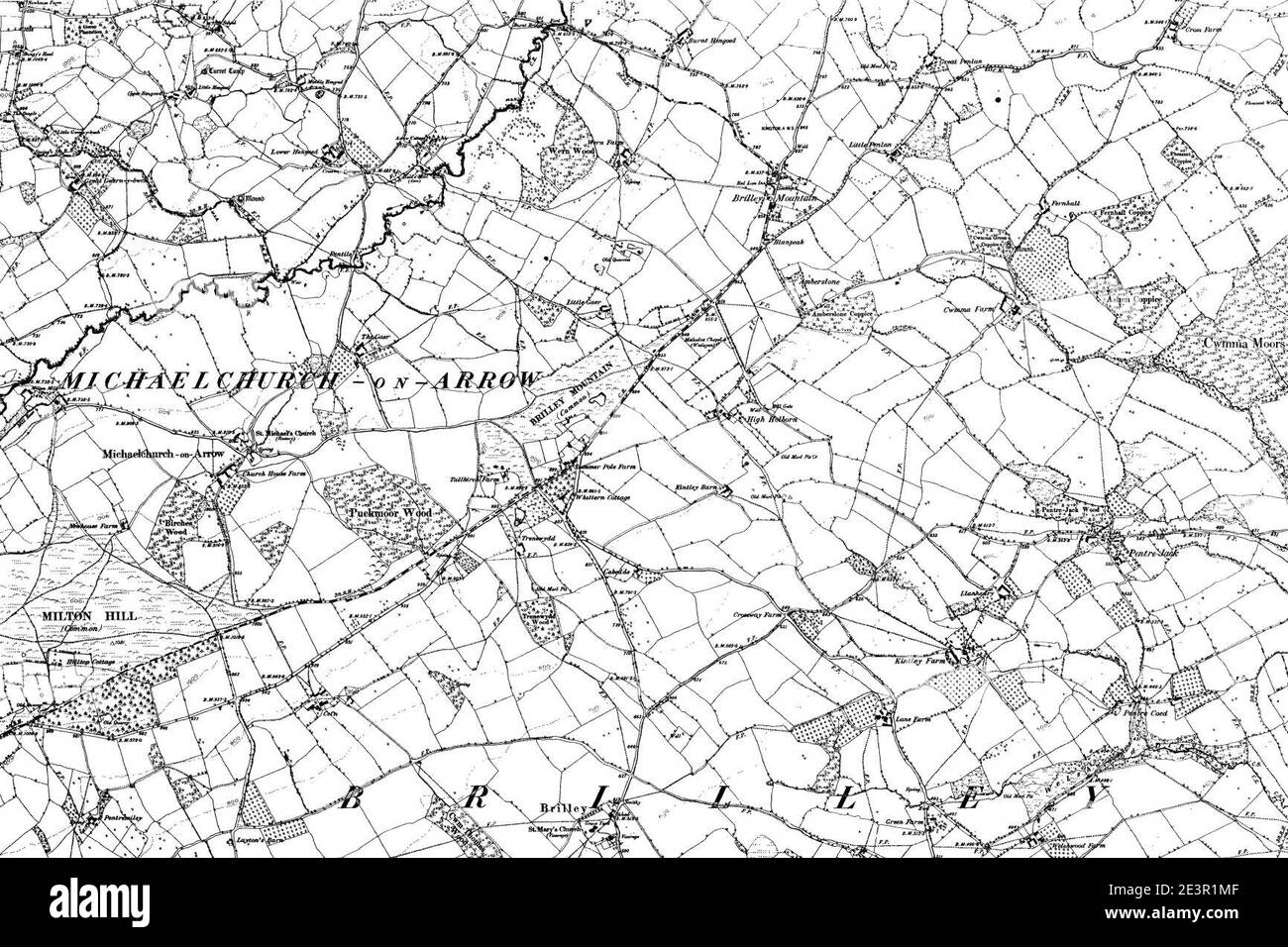 Map of Herefordshire OS Map name 024-NW, Ordnance Survey, 1884-1892 ...