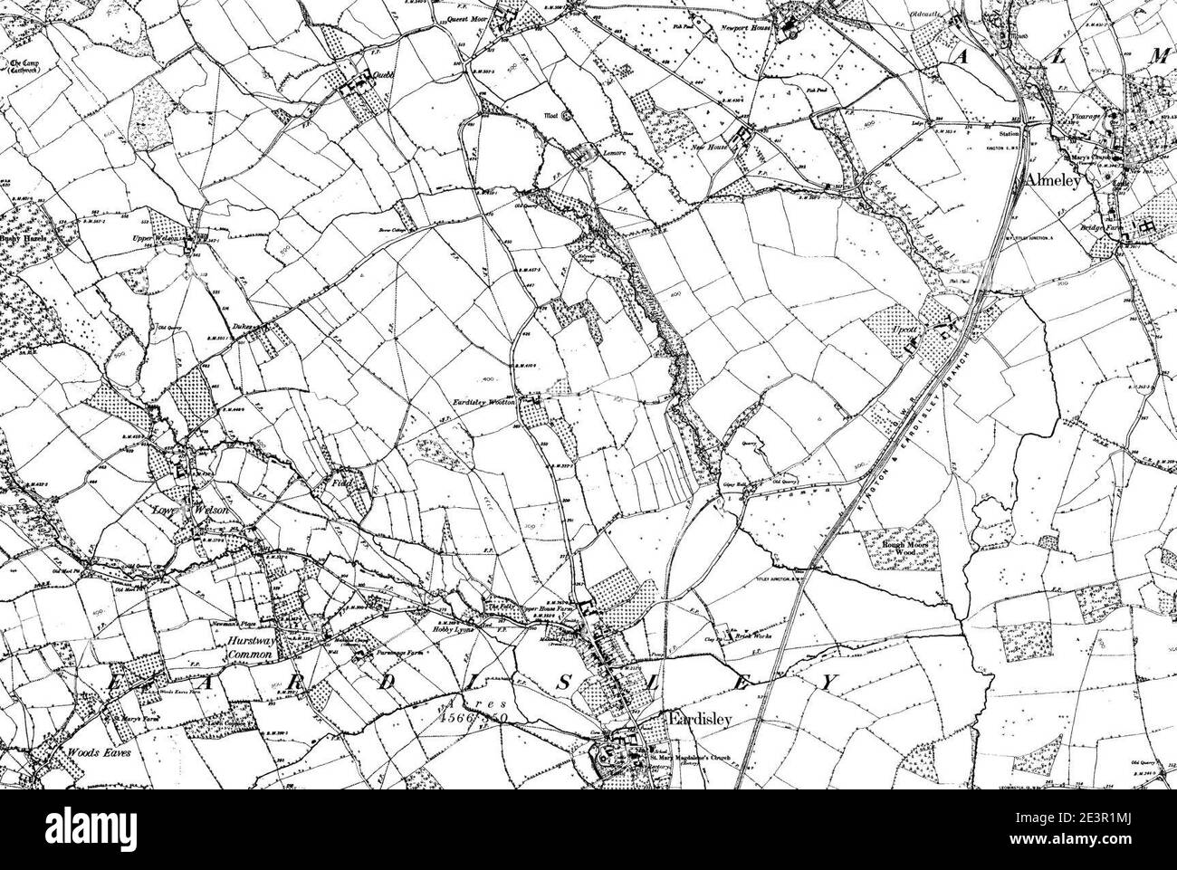 Map of Herefordshire OS Map name 024-NE, Ordnance Survey, 1884-1892 ...