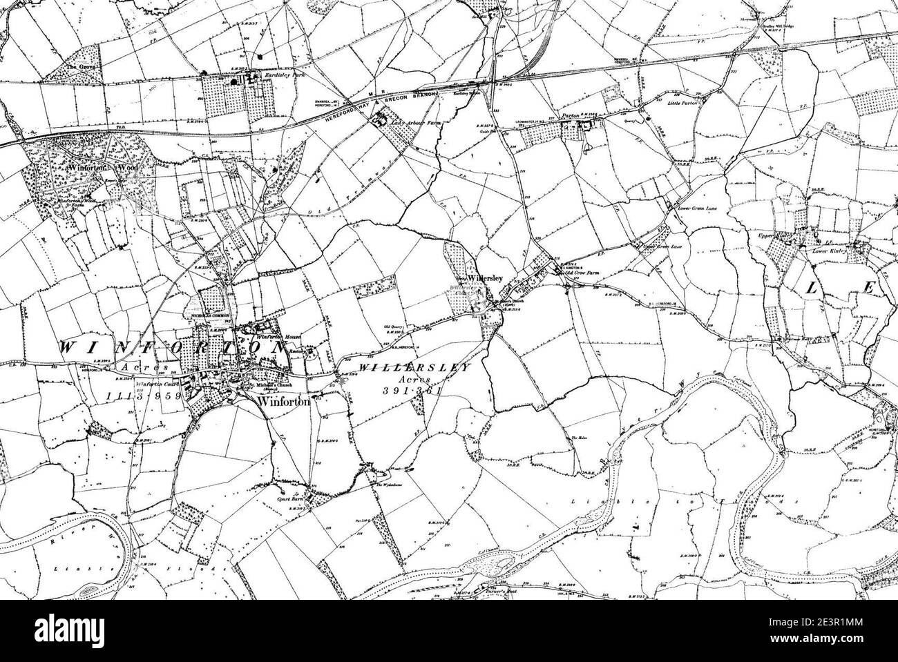 Map of Herefordshire OS Map name 024-SE, Ordnance Survey, 1884-1892 ...