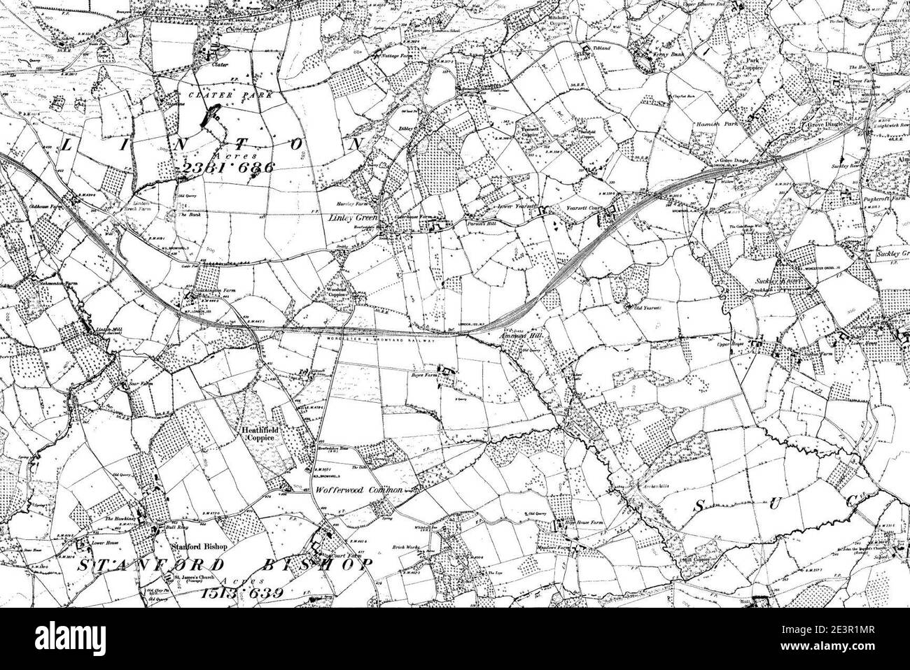 Map of Herefordshire OS Map name 021-SE, Ordnance Survey, 1884-1892 ...