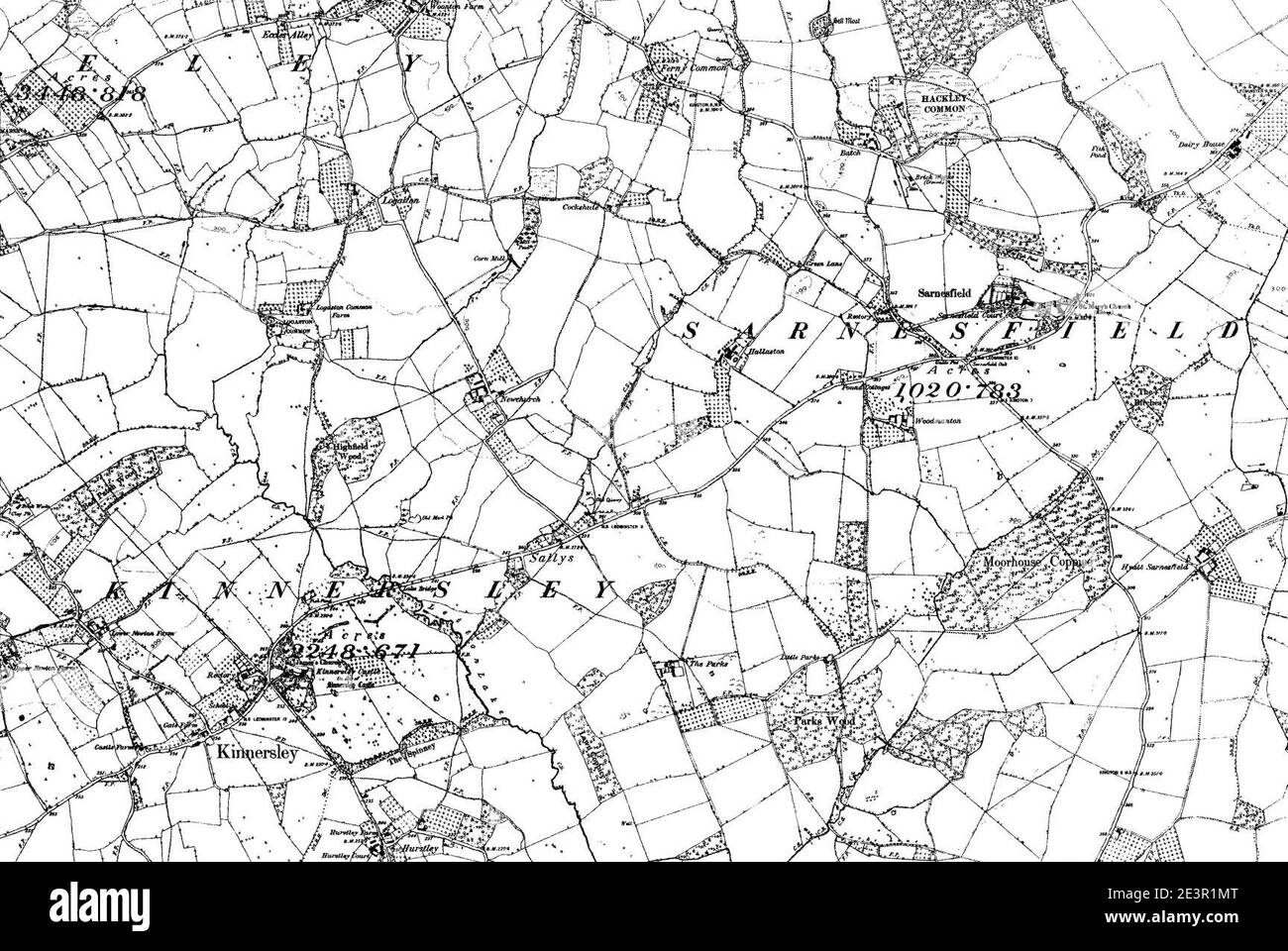 Map of Herefordshire OS Map name 025-NW, Ordnance Survey, 1884-1892 ...
