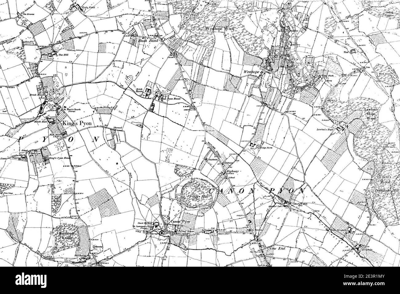 Map of Herefordshire OS Map name 026-NW, Ordnance Survey, 1884-1892 ...