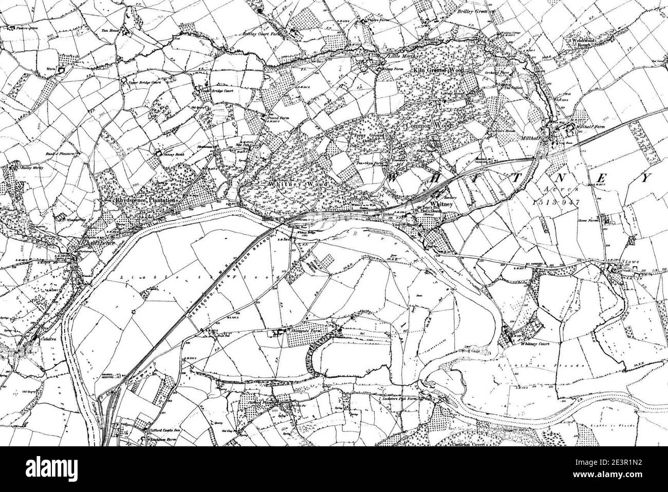 Map of Herefordshire OS Map name 024-SW, Ordnance Survey, 1884-1892 ...
