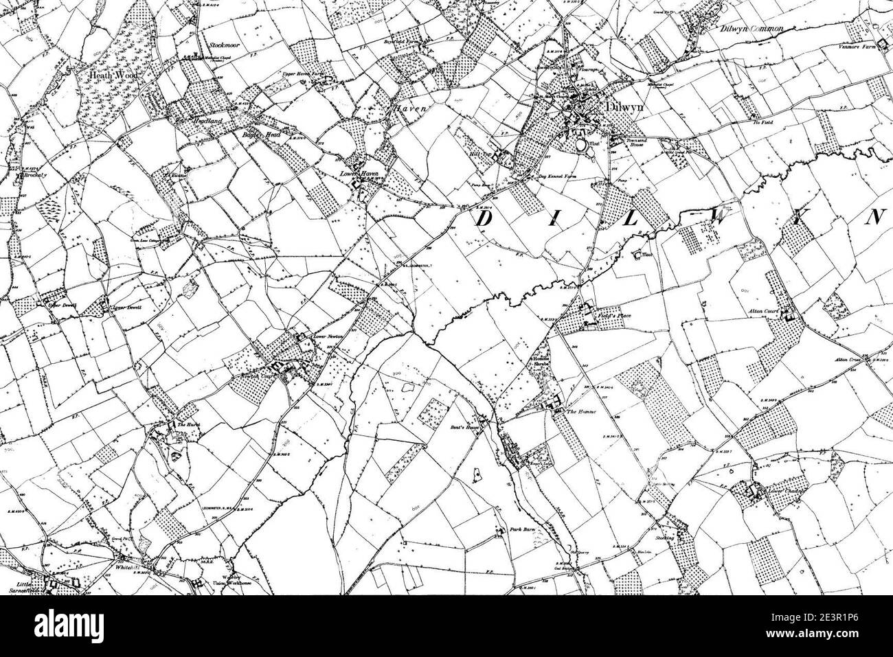 Map of Herefordshire OS Map name 018-SE, Ordnance Survey, 1884-1892 ...