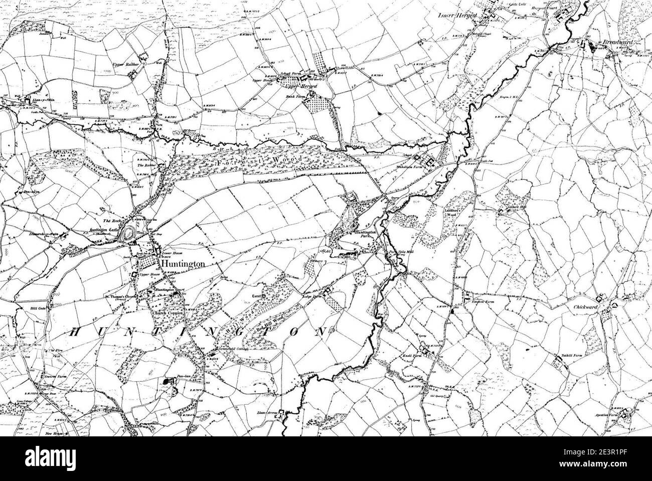 Map of Herefordshire OS Map name 017-SW, Ordnance Survey, 1884-1892 ...