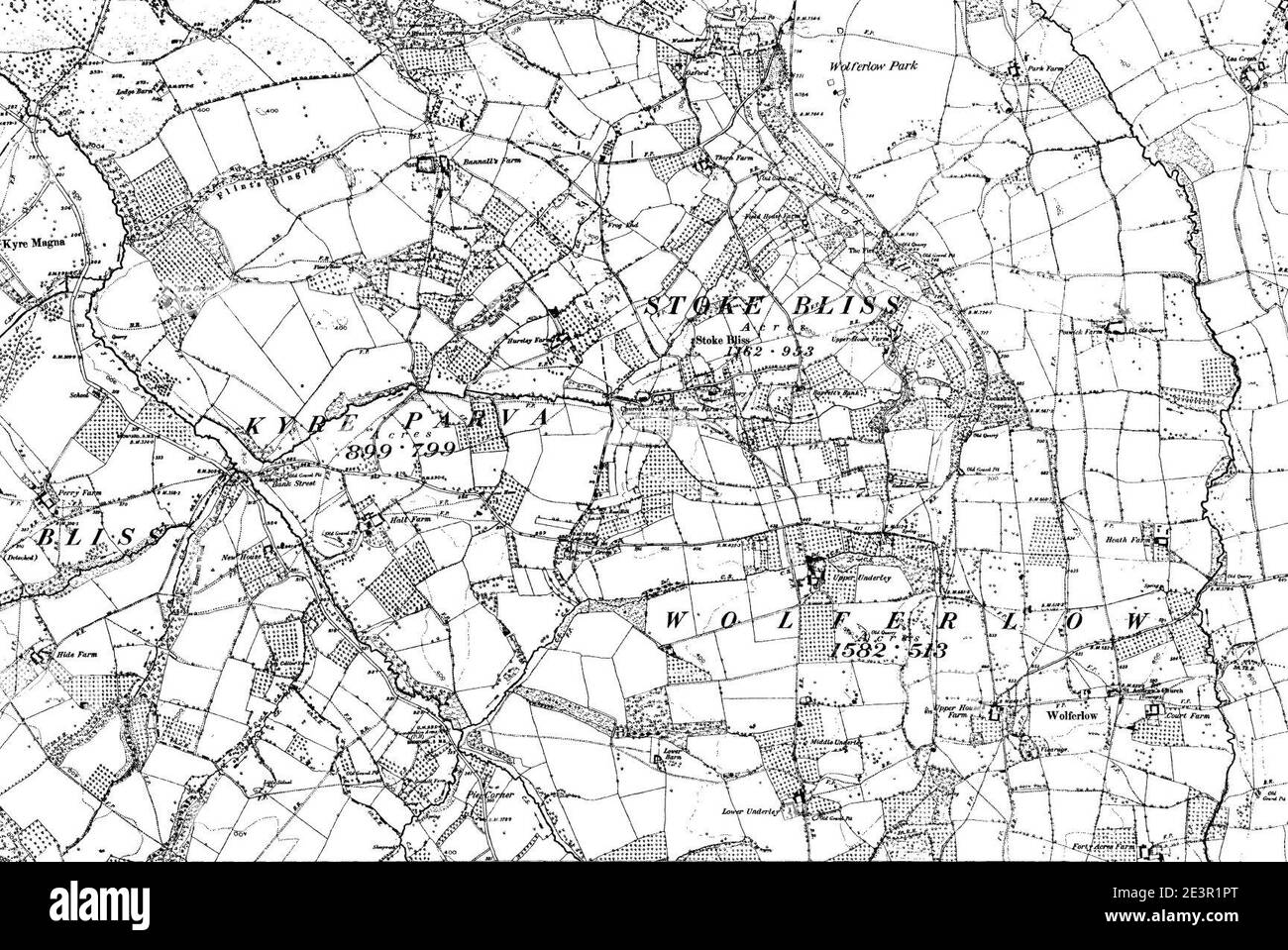 Map of Herefordshire OS Map name 014-NW, Ordnance Survey, 1884-1892 ...