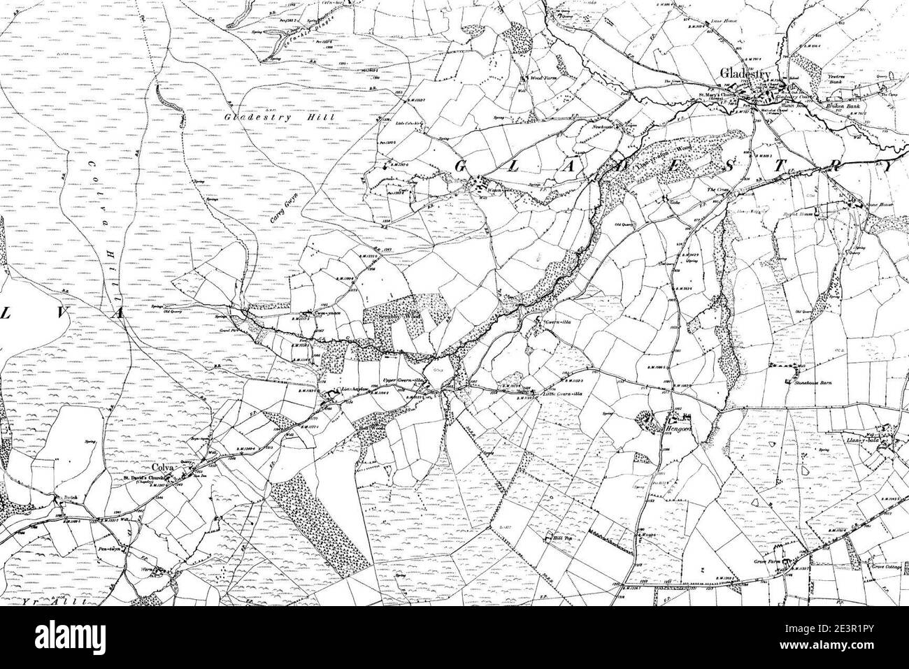 Map of Herefordshire OS Map name 016-SE, Ordnance Survey, 1884-1892 ...