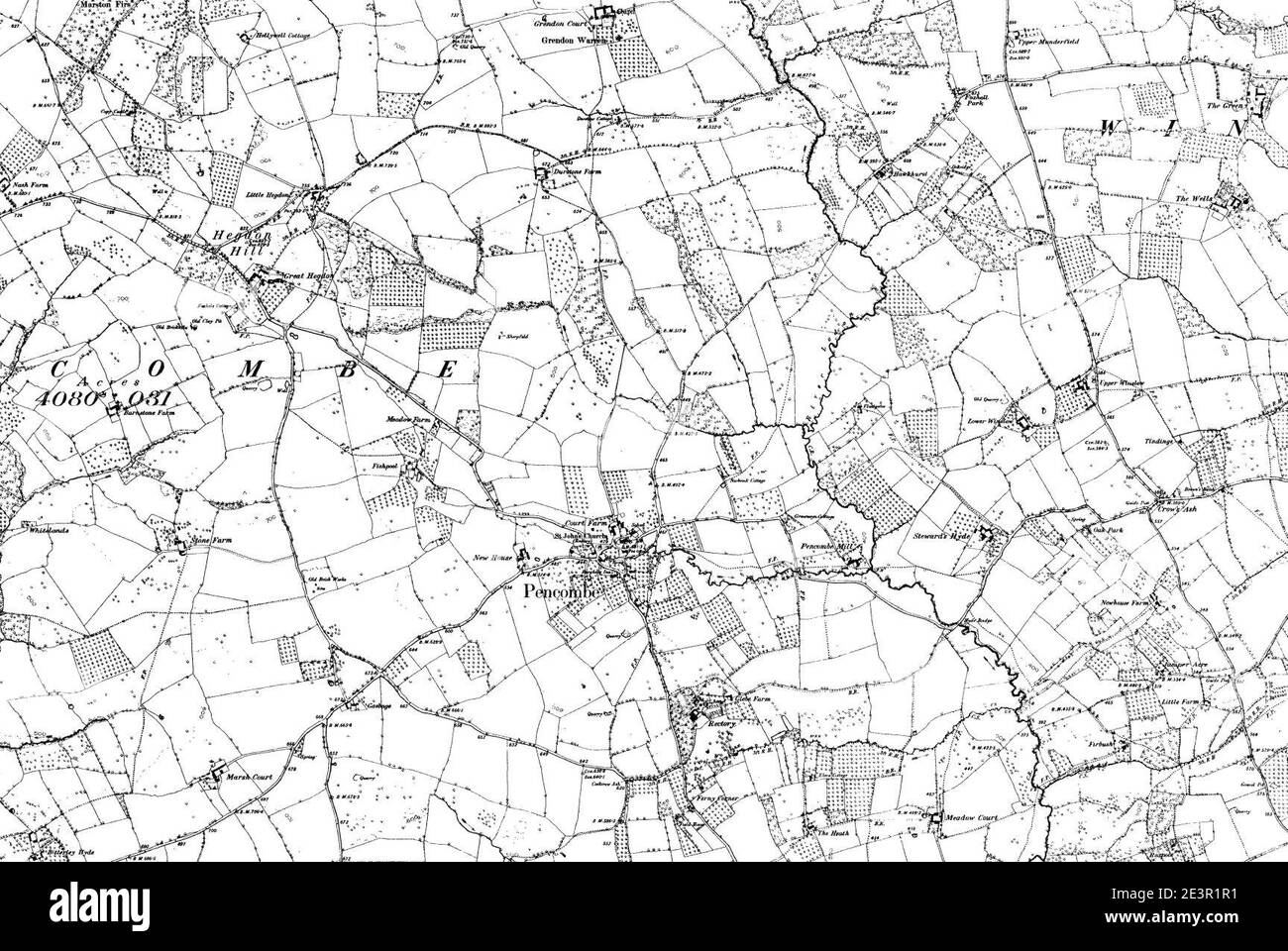 Map of Herefordshire OS Map name 020-SE, Ordnance Survey, 1884-1892 ...