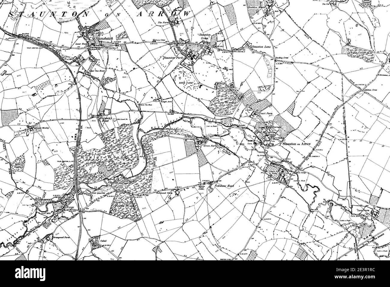 Map of Herefordshire OS Map name 011-SW, Ordnance Survey, 1884-1892 ...