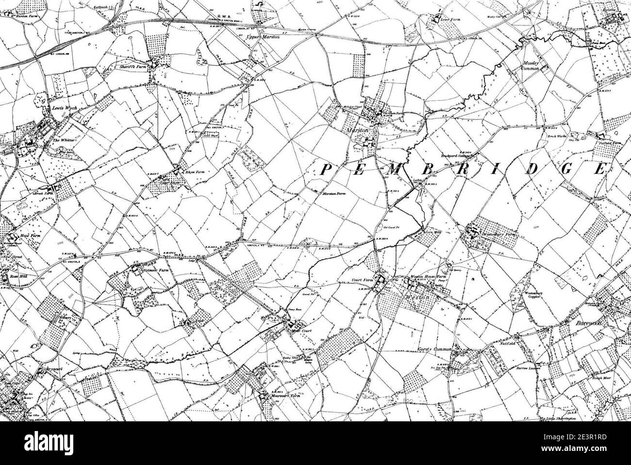 Map of Herefordshire OS Map name 018-NW, Ordnance Survey, 1884-1892 ...