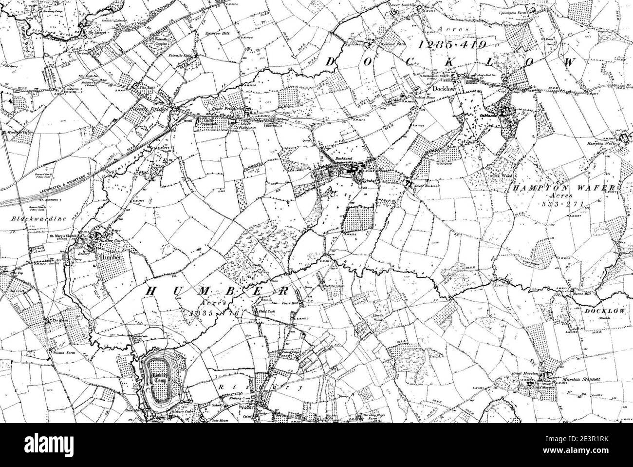 Map of Herefordshire OS Map name 020-NW, Ordnance Survey, 1884-1892 ...