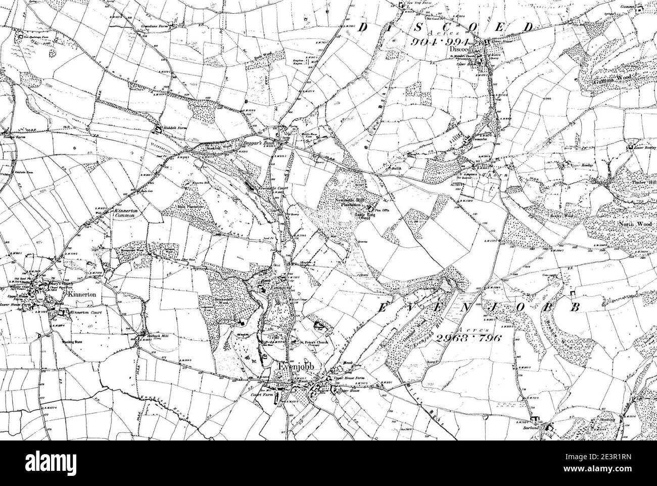 Map of Herefordshire OS Map name 010-NW, Ordnance Survey, 1884-1892 ...