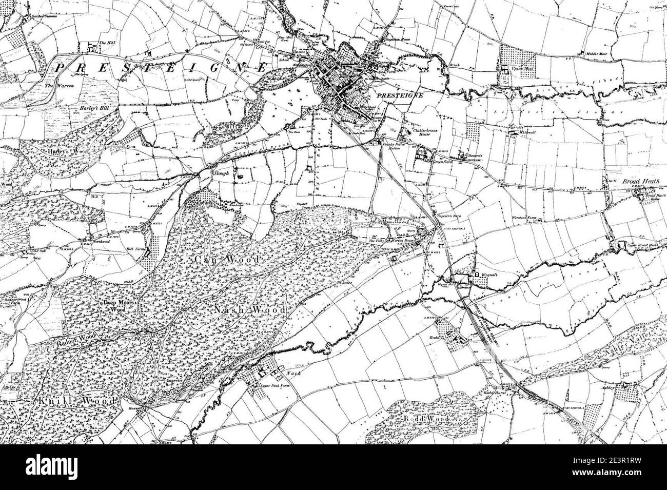 Map of Herefordshire OS Map name 010-NE, Ordnance Survey, 1884-1892 ...
