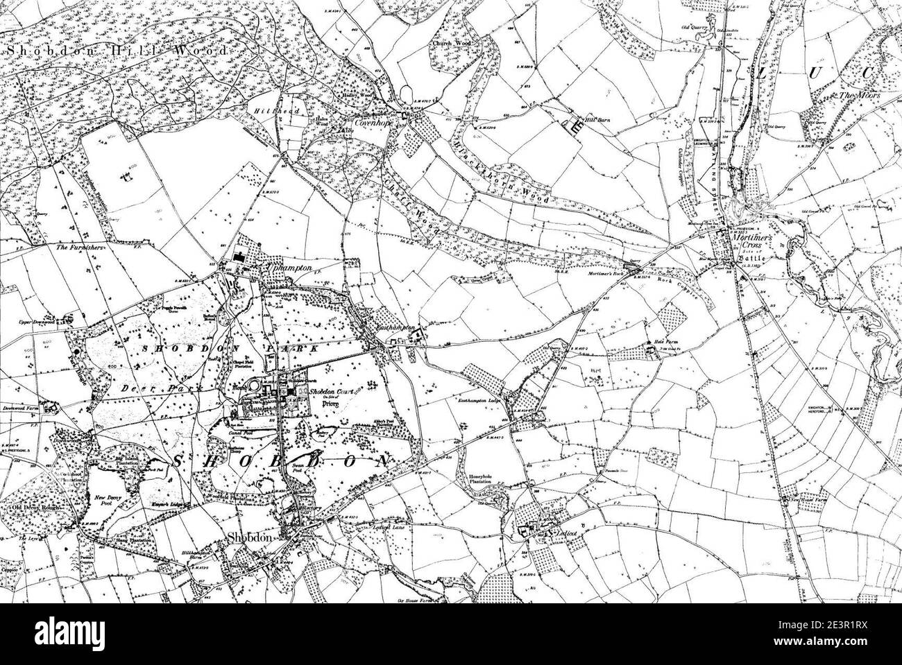 Map of Herefordshire OS Map name 011-NE, Ordnance Survey, 1884-1892 ...