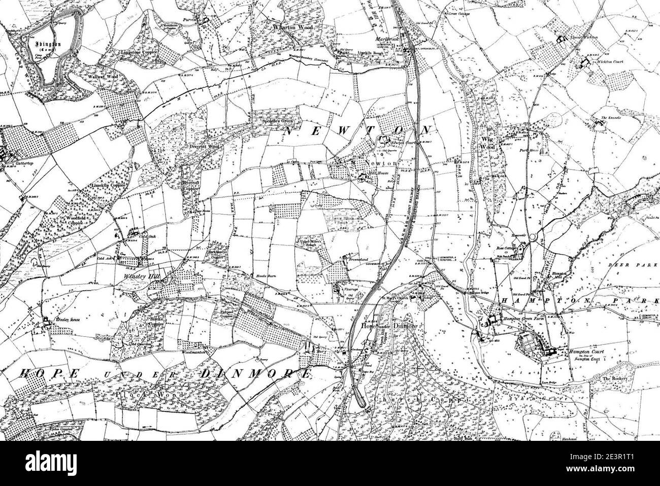 Map of Herefordshire OS Map name 019-SE, Ordnance Survey, 1884-1892 ...