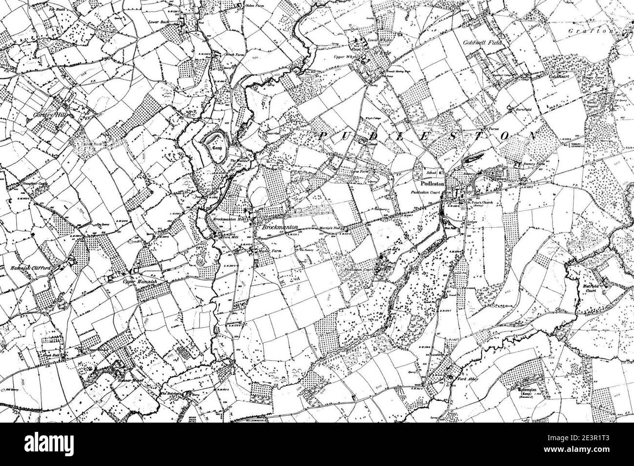 Map of Herefordshire OS Map name 013-SW, Ordnance Survey, 1884-1892 ...
