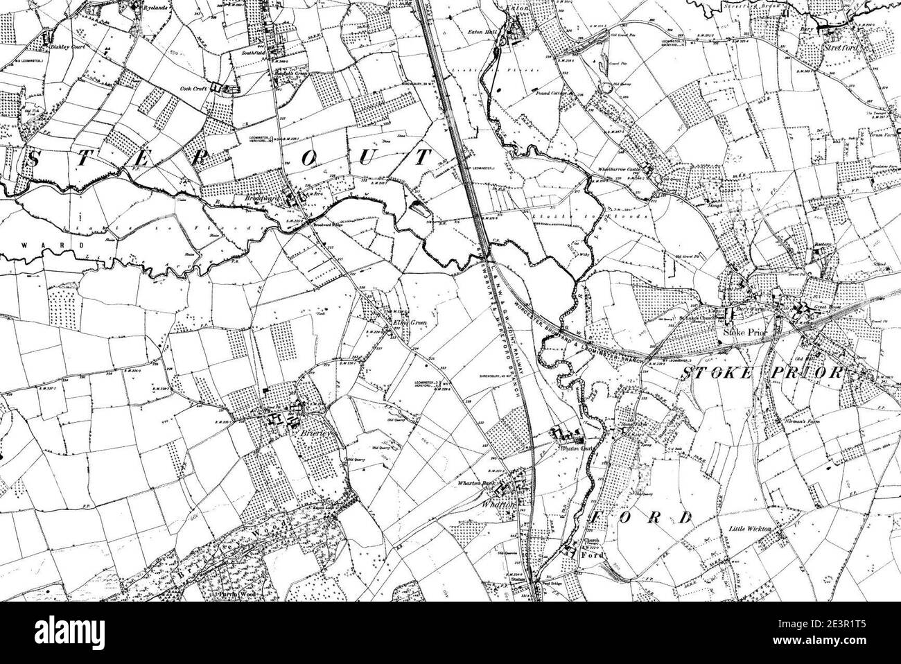 Map of Herefordshire OS Map name 019-NE, Ordnance Survey, 1884-1892 ...