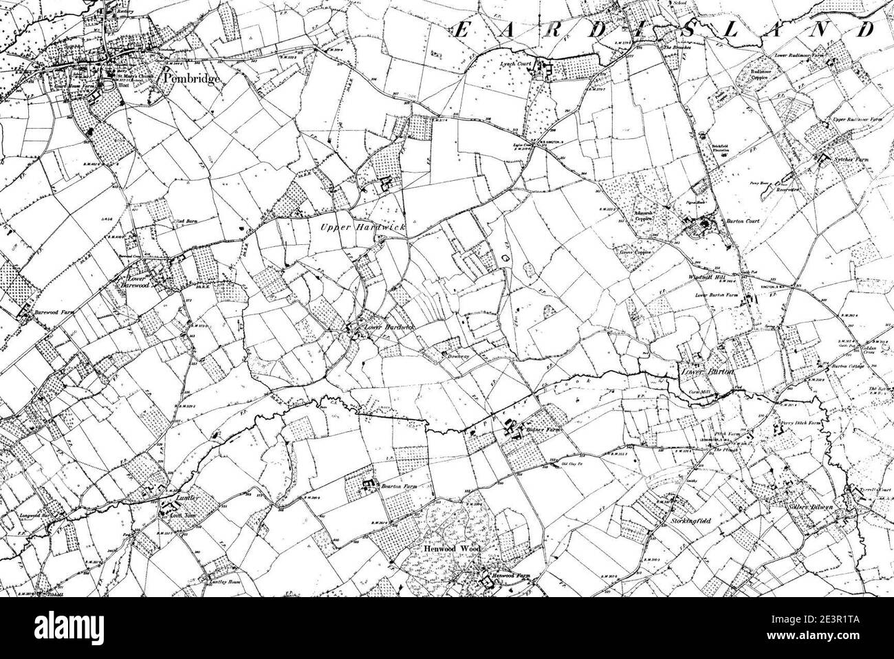 Map of Herefordshire OS Map name 018-NE, Ordnance Survey, 1884-1892 ...