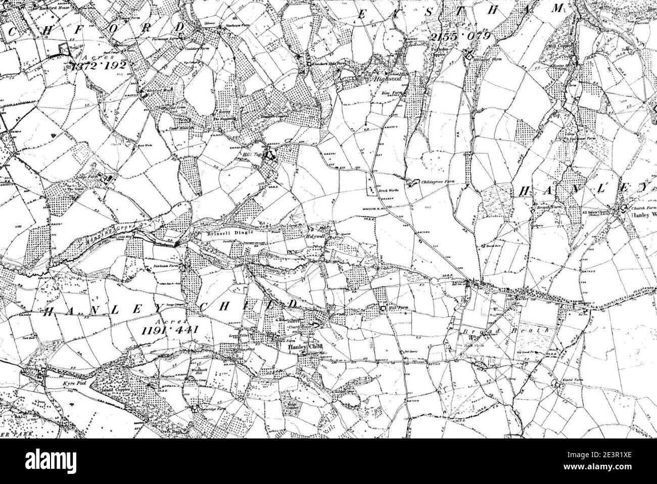 Map of Herefordshire OS Map name 009-SW, Ordnance Survey, 1884-1892 ...