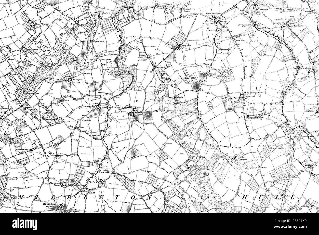 Map of Herefordshire OS Map name 008-SW, Ordnance Survey, 1884-1892 ...