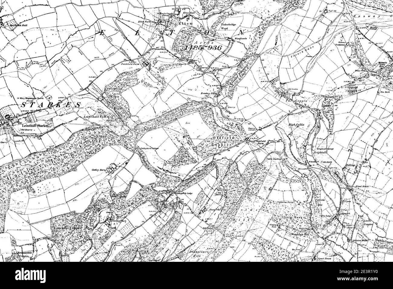 Map of Herefordshire OS Map name 007-NW, Ordnance Survey, 1884-1892 ...