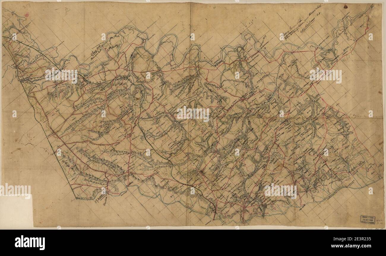 Map of Hanover County, Va Stock Photo - Alamy