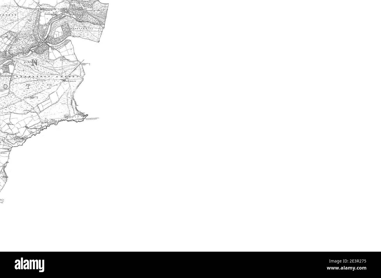 Map of Hampshire Sheet 045, Ordnance Survey, 1866-1889 Stock Photo - Alamy