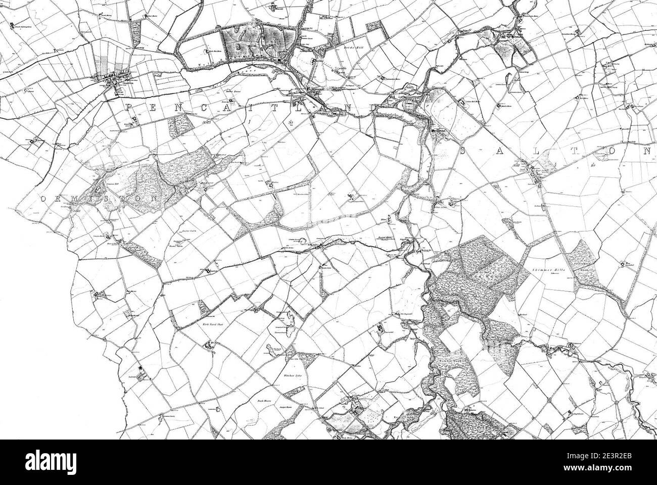 Map of Haddingtonshire Sheet 014, Ordnance Survey, 1854-1855 Stock ...
