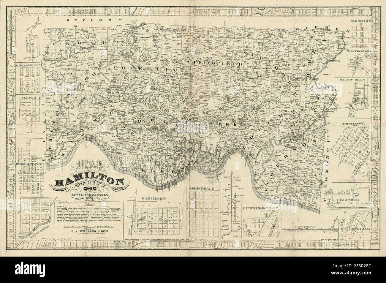 Map of Hamilton County, Ohio Stock Photo - Alamy Map of Hamilton County, Ohio Stock Photo - Alamy
